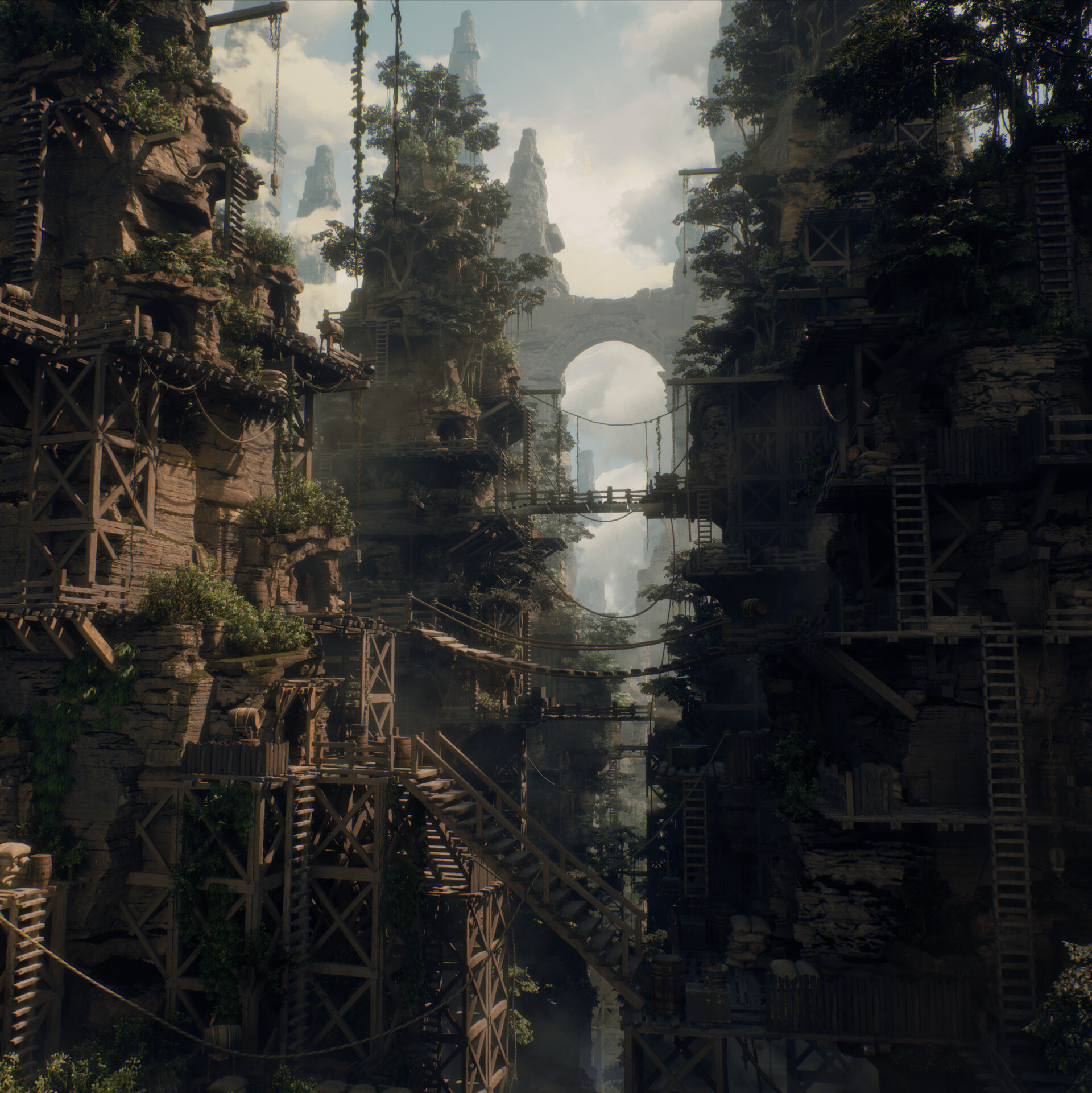 ArtStation - Cave Town