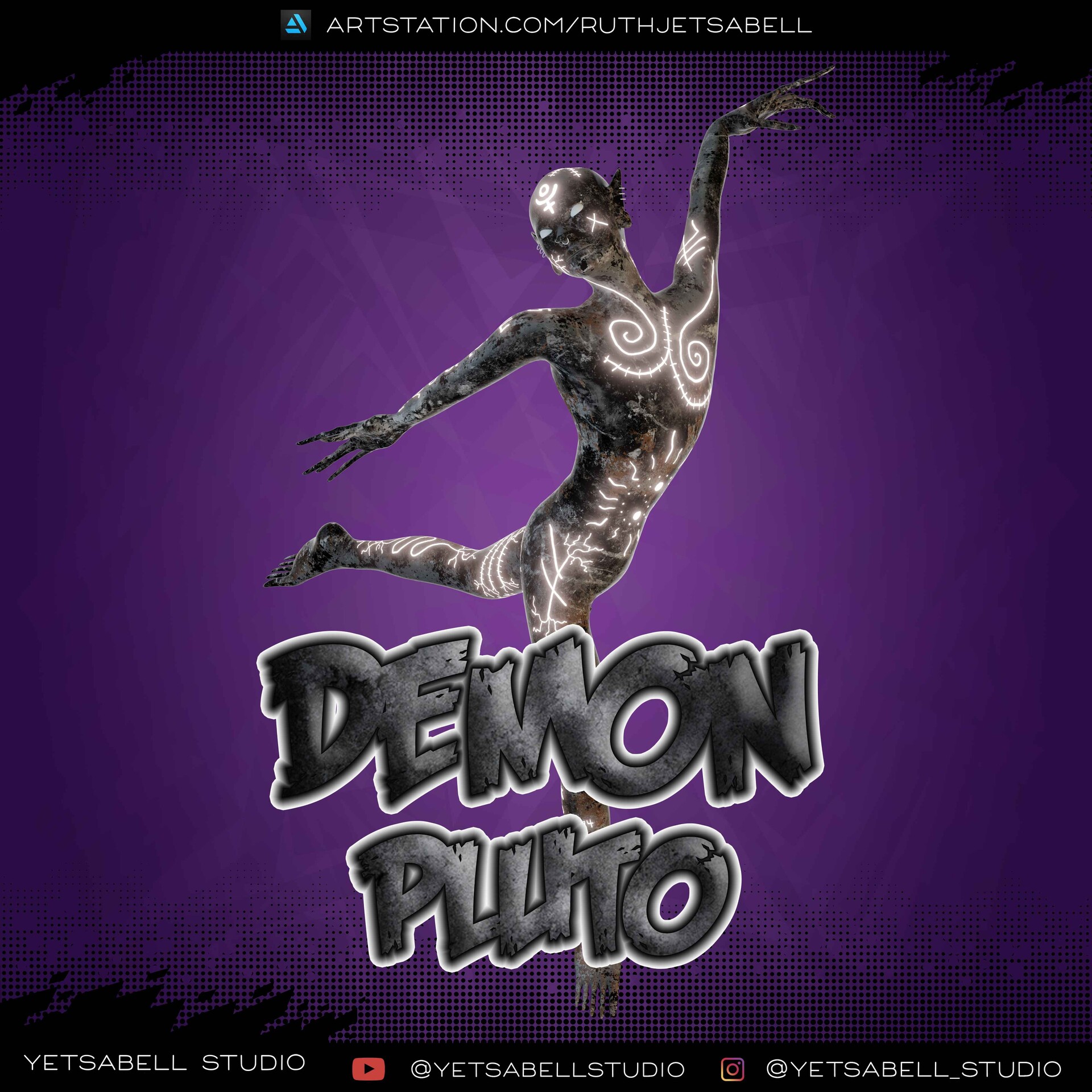ArtStation - Demon Pluto Black 3D Character Creation