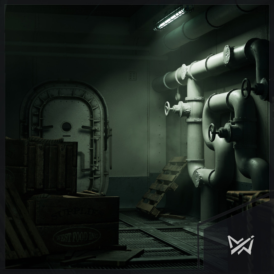 ArtStation - Ship Cabin Interior - UE5 | Gamedev Bootcamp | Isaev Workshop