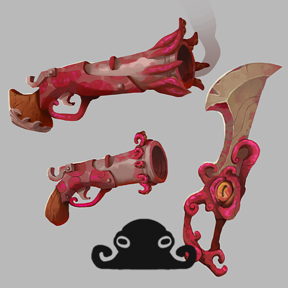 ArtStation - Octopus legendary set of weapons + VFX