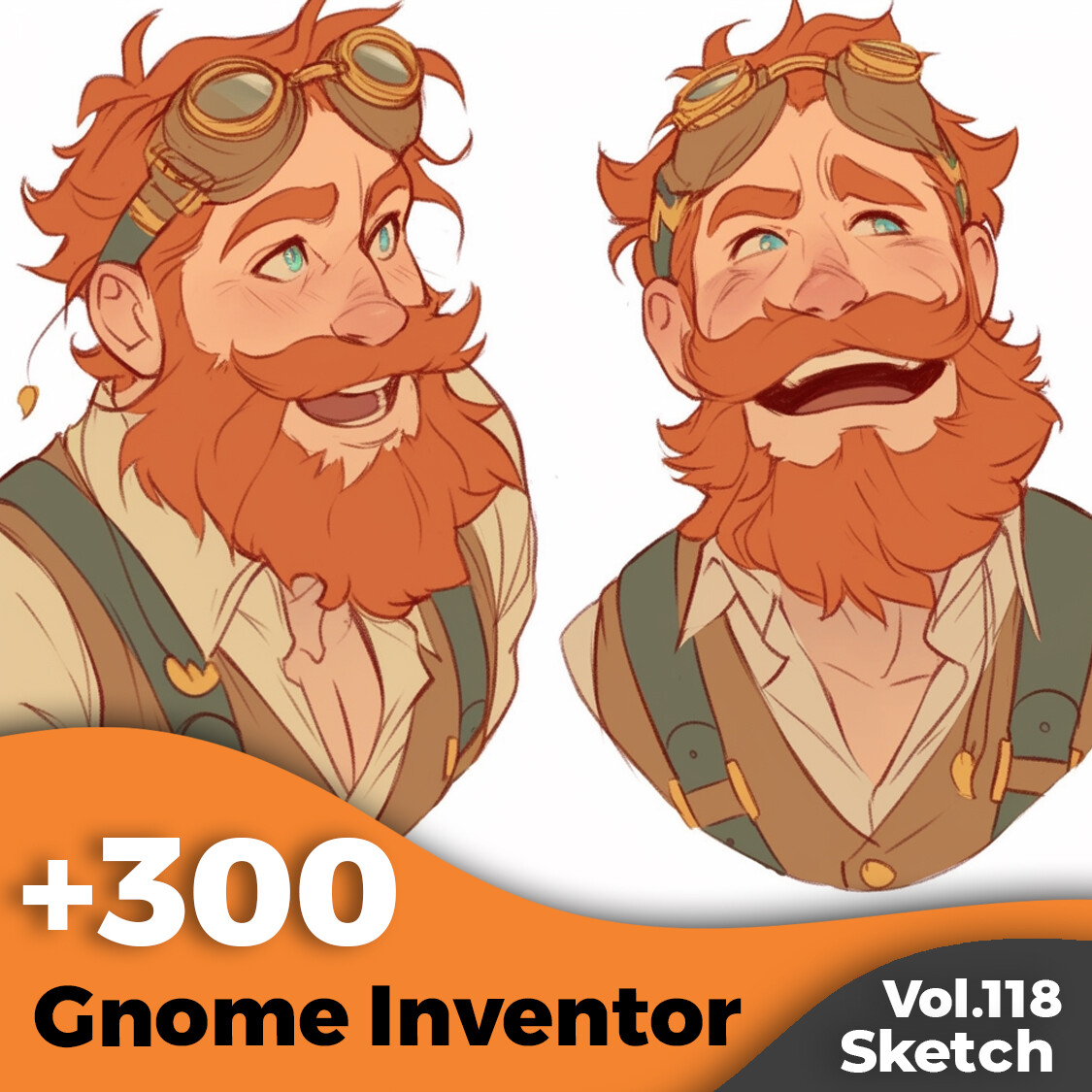 ArtStation - +300 Gnome Inventor Sketch Reference(4k)