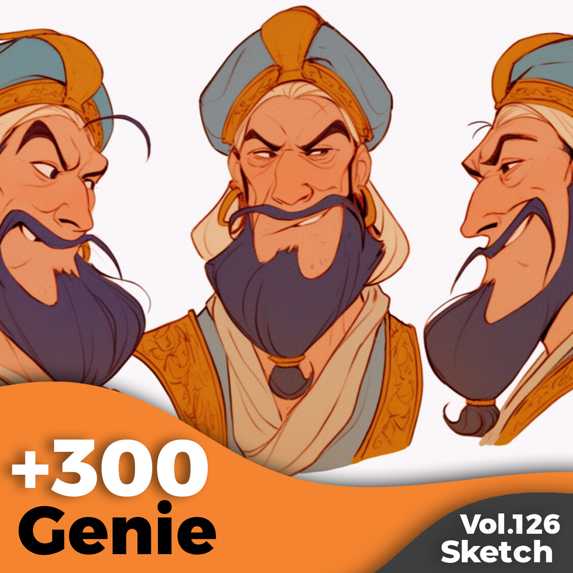 ArtStation - +300 Genie Sketch Reference(4k)