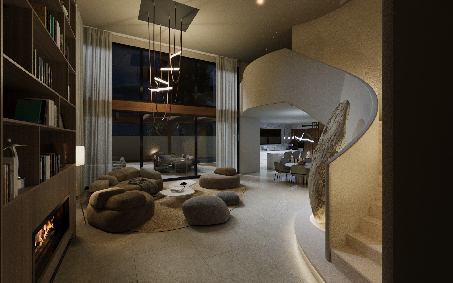 ArtStation - Pen-Hir Project – A Coastal-Inspired Modern Home