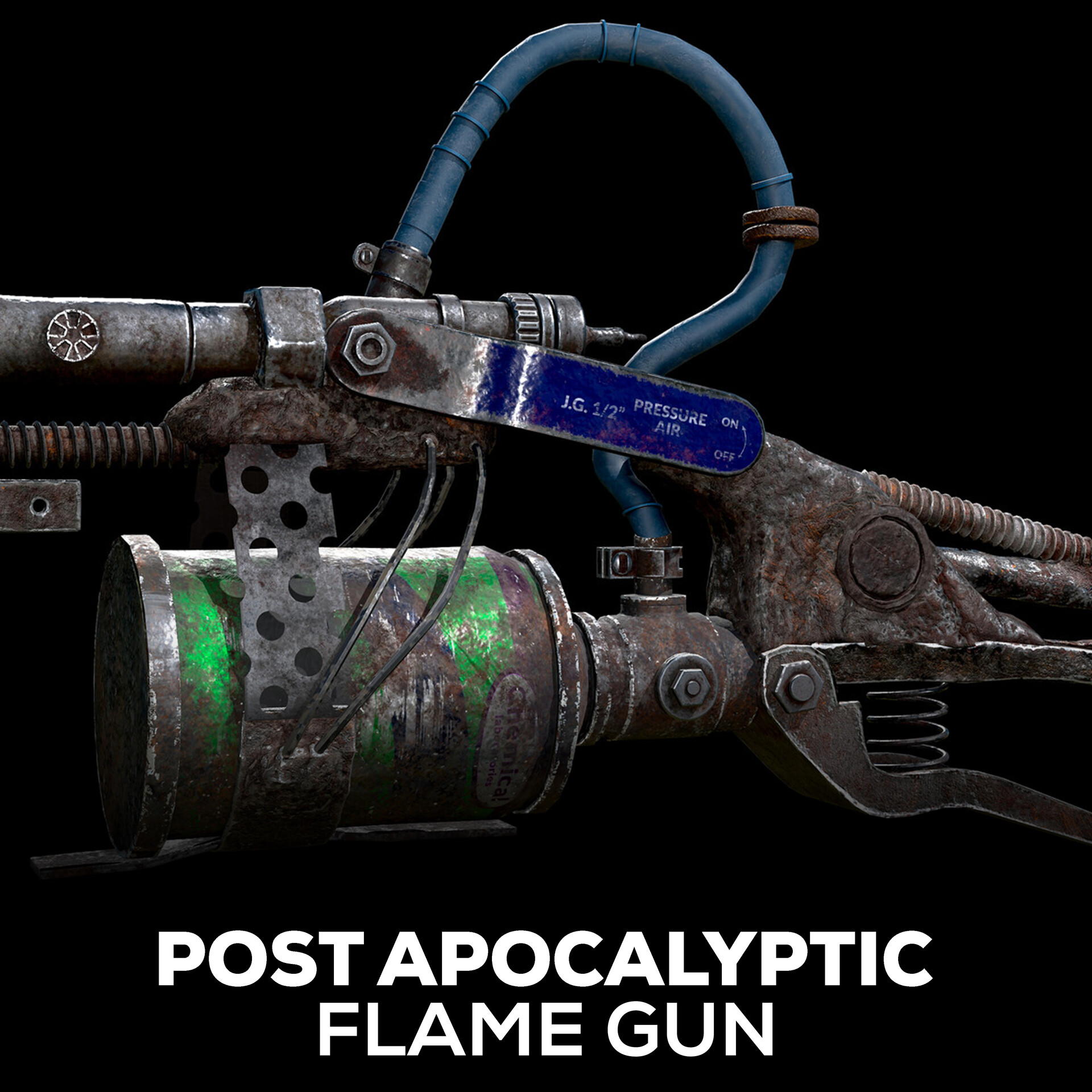 ArtStation - Post Apocalyptic Flame Gun