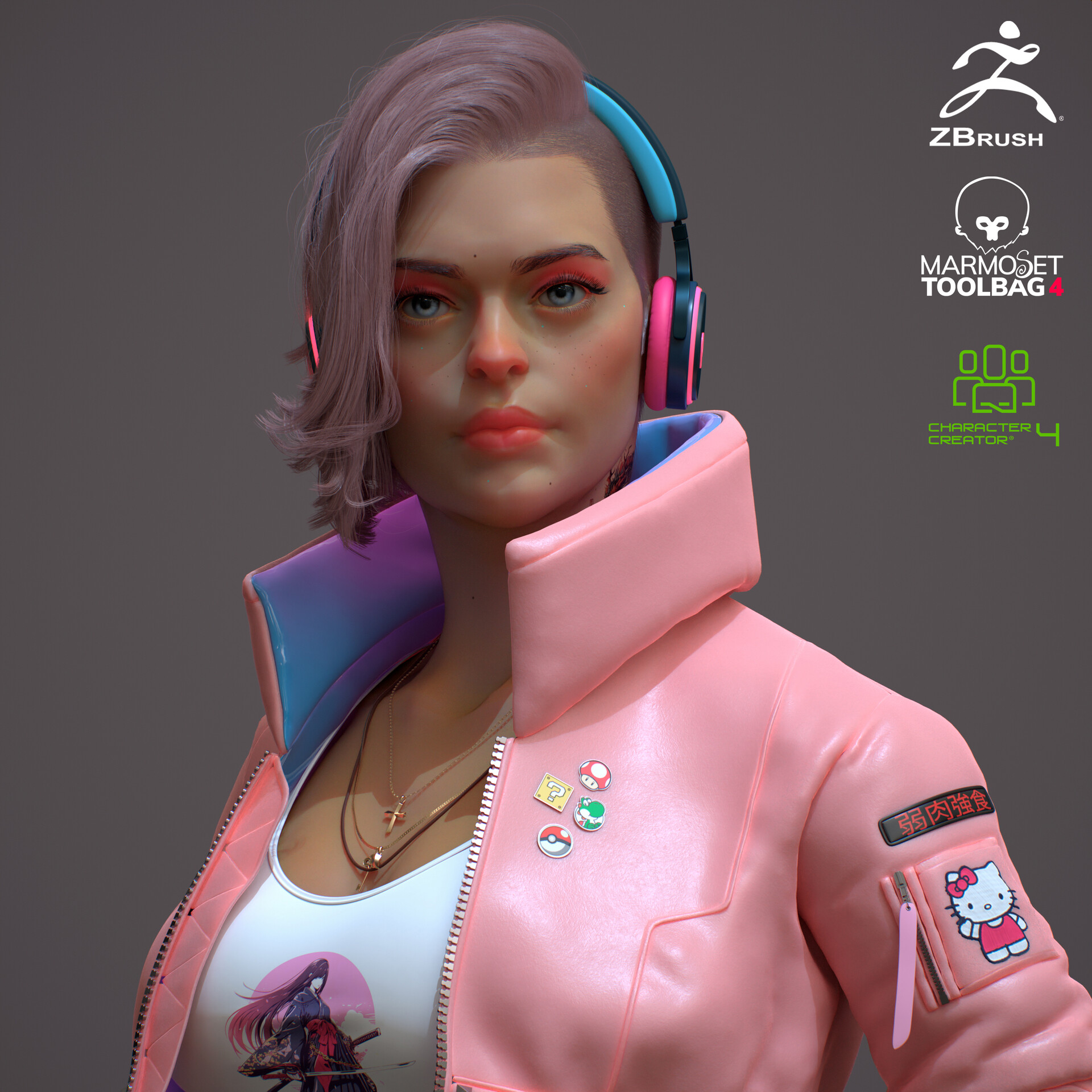 ArtStation - Victoria - Cyberpunk Samurai