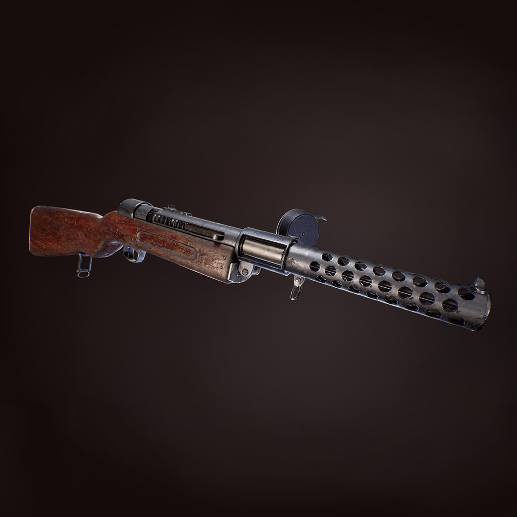 ArtStation - Bergmann MP 18 Submachine Gun