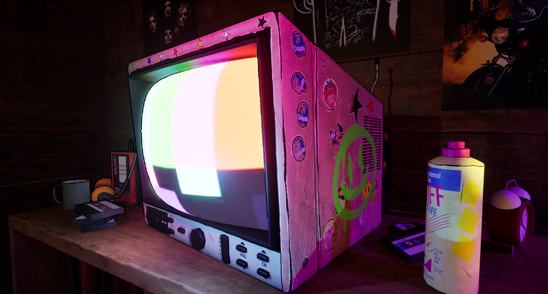 ArtStation - 80's Pink Retro TV