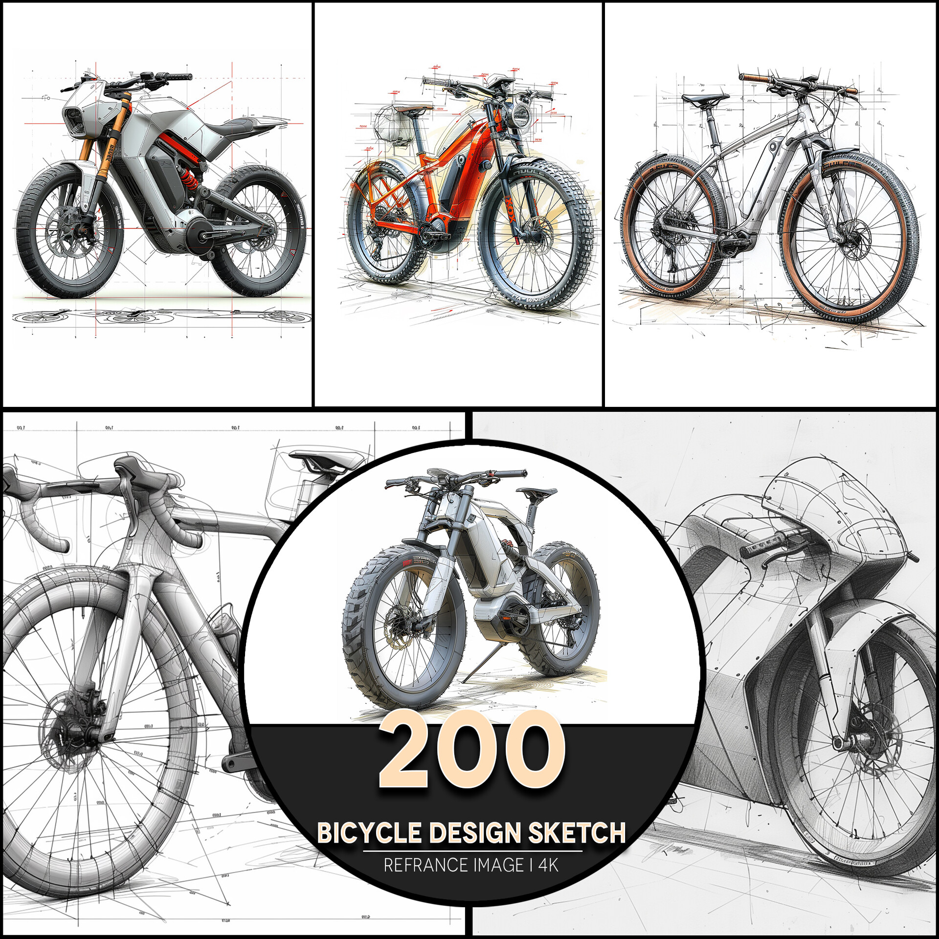 ArtStation - Bicycle Design Sketch 4K Reference/Concept Images