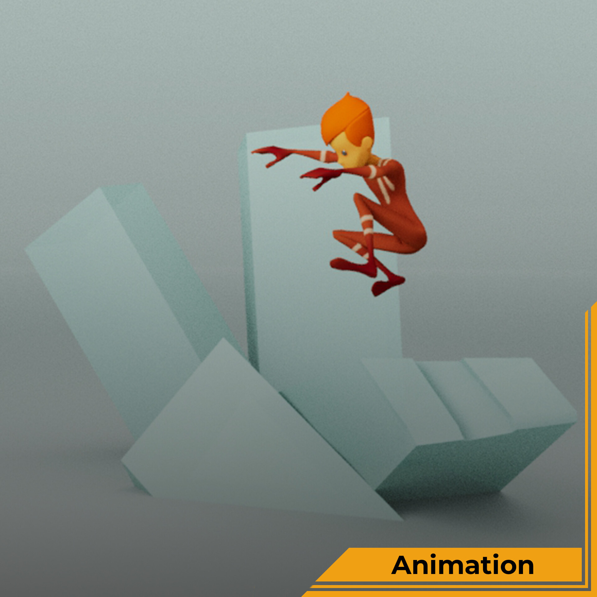 ArtStation - Run Jump and Fall Animation