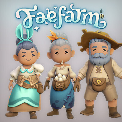 ArtStation - Fae Farm - NPCs - Farmers & Merchant