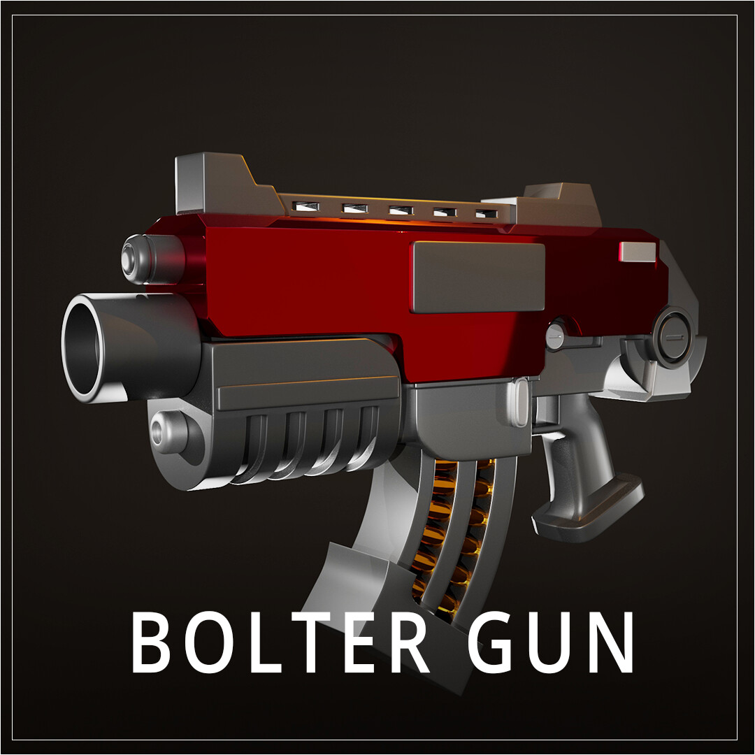 ArtStation - Bolter gun Fanart Warhammer 40k