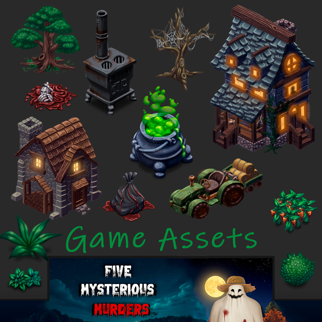 ArtStation - Five Mysterious Murders - Full Rendered Assets