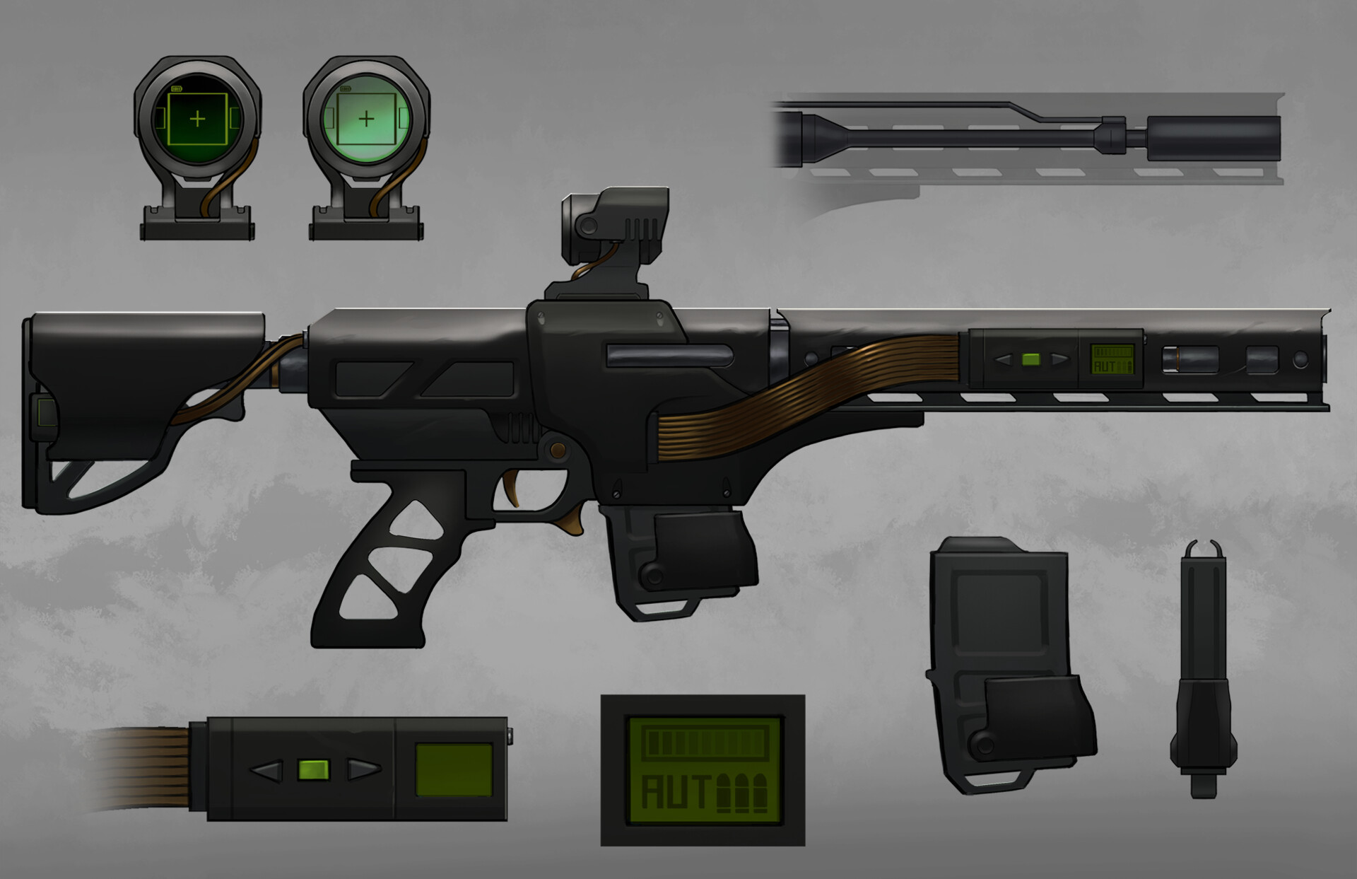 ArtStation - Beam Rifle - Weapon Concept