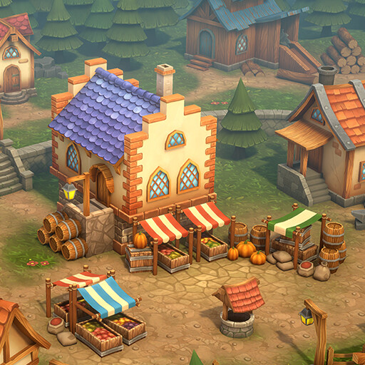 ArtStation - Lowpoly Township Set