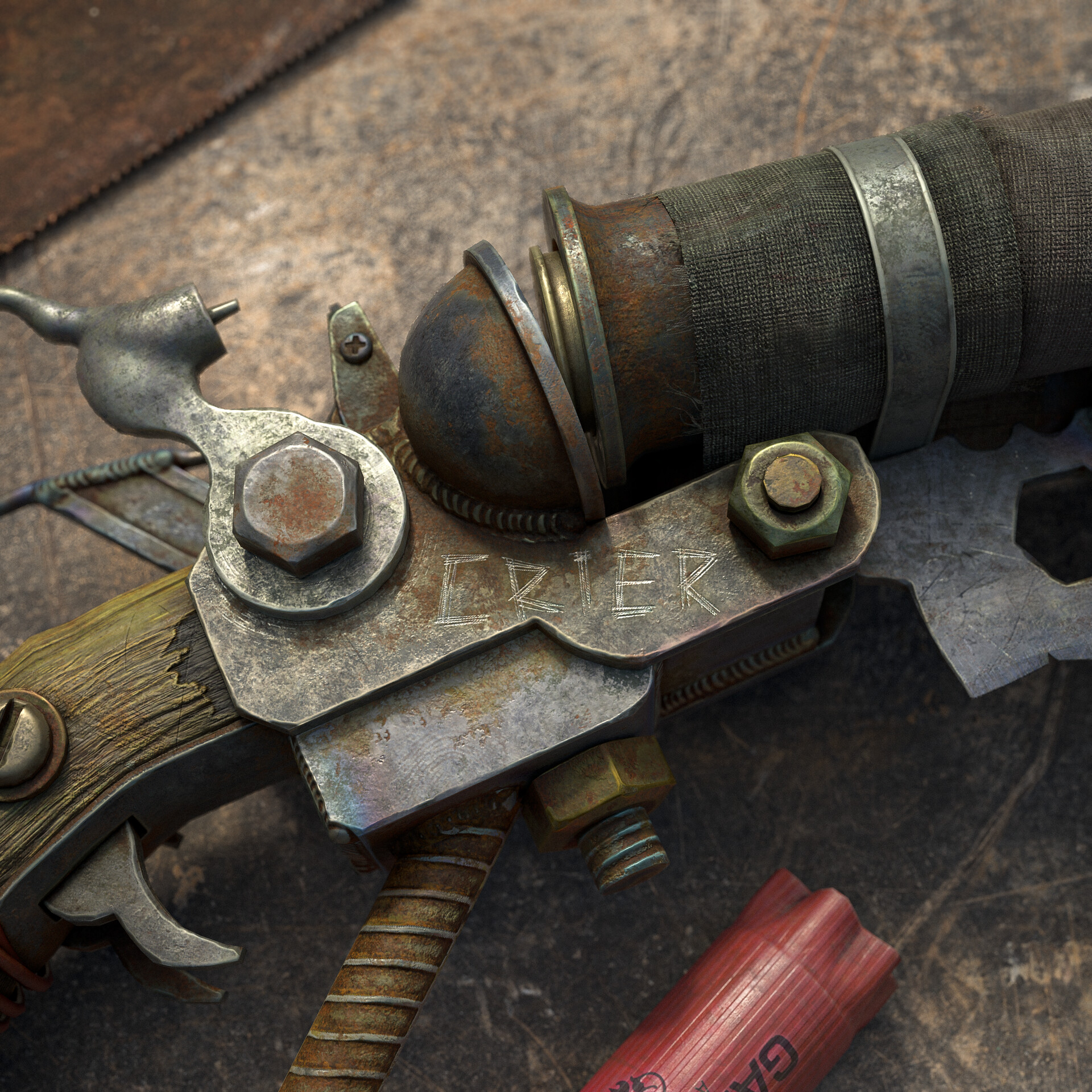 ArtStation - Post-apocalyptic Gun