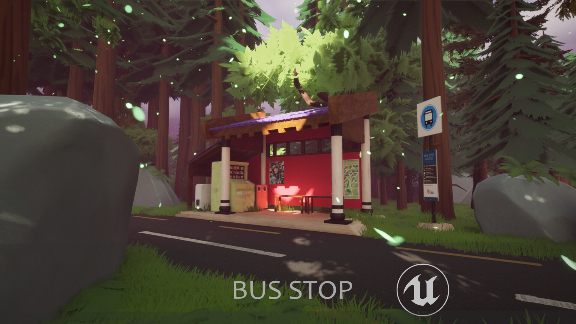 ArtStation - Bus Stop-3D Environment