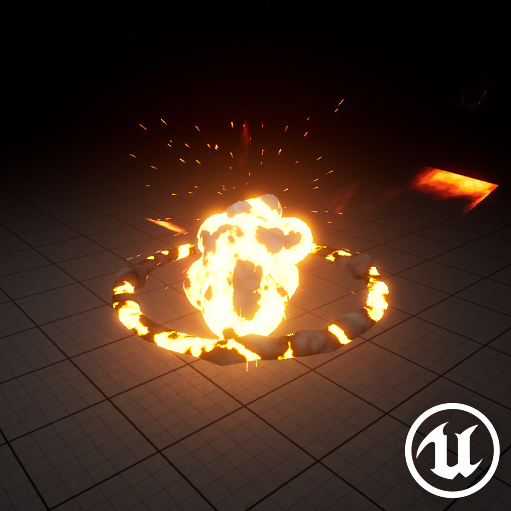 ArtStation - VFX Practice - Fire Charge Explosion