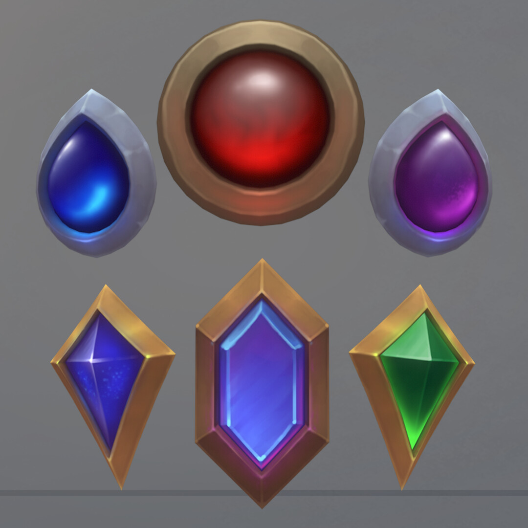 ArtStation - HandPainted Gems Tutorial