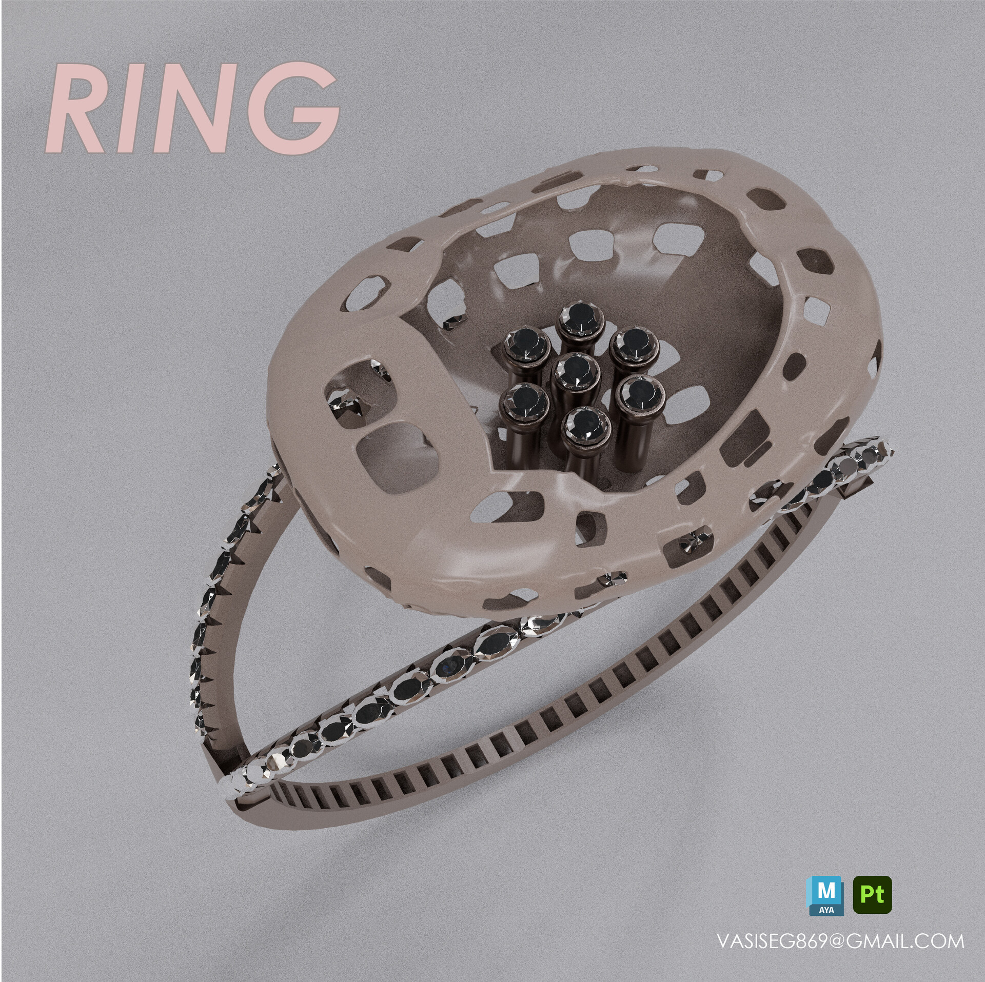 ArtStation - "Precision Crafted: 3D Ring Design"