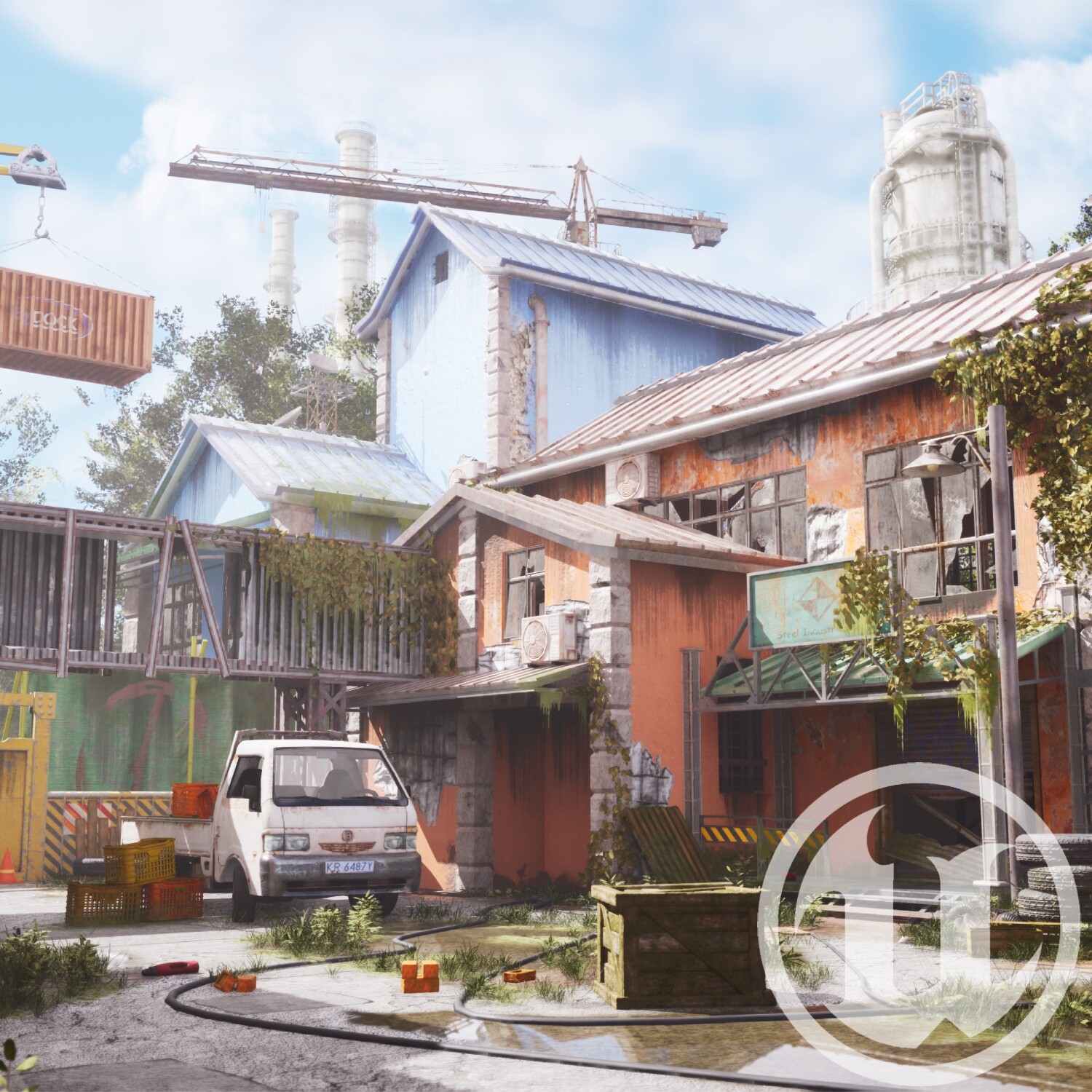 ArtStation - Overgrown factory Environment in Unreal Engine 5