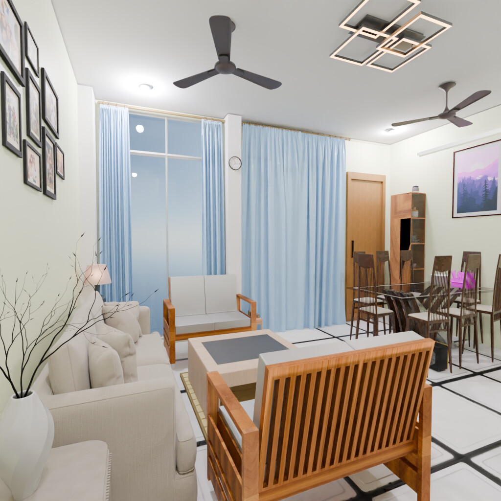 ArtStation - 3d model of room (Hall)