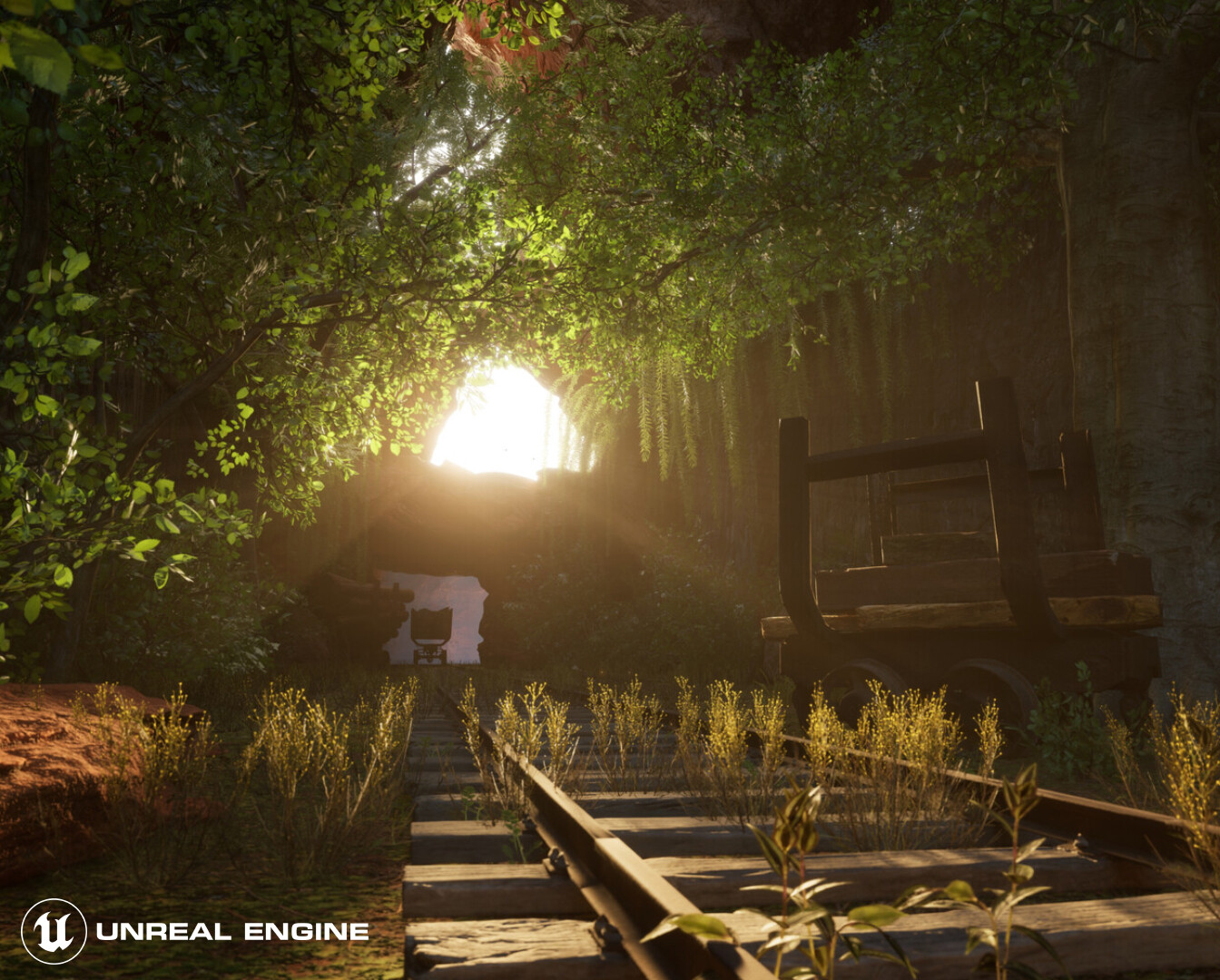 ArtStation - Abandoned Mining Train Forest
