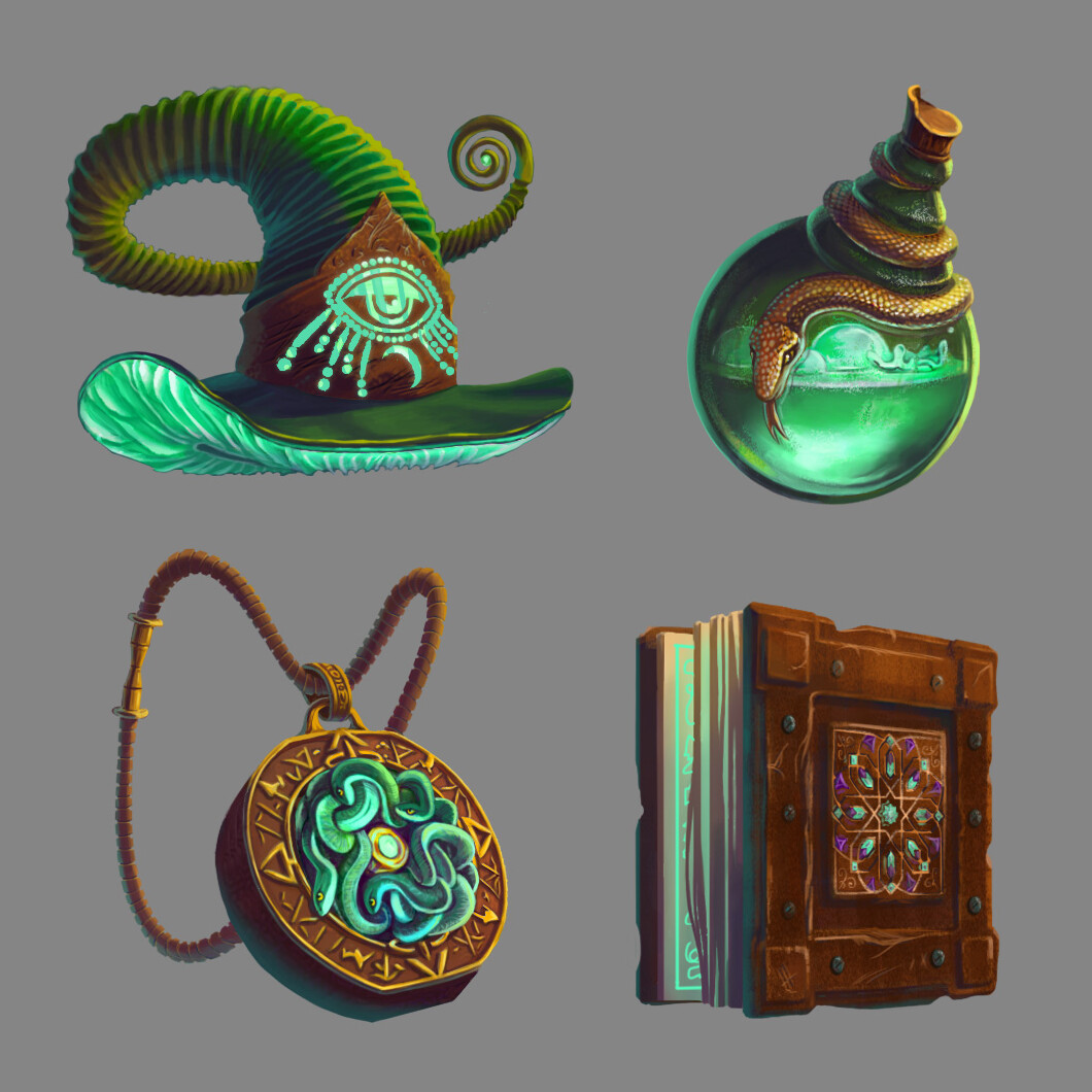ArtStation - Icons some magic items