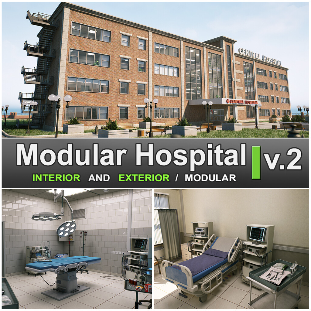ArtStation - Modular Hospital v.2 ( UE5 + Lumen + RTX ) Virtual Hospital