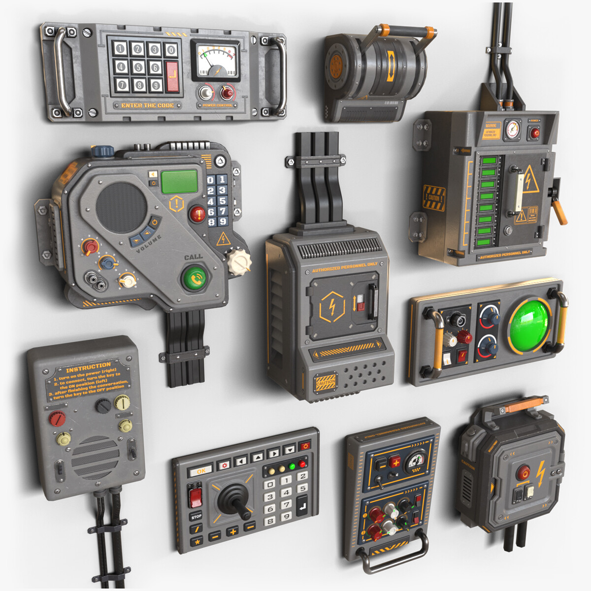 ArtStation - Control Panel 2 - 10 pieces