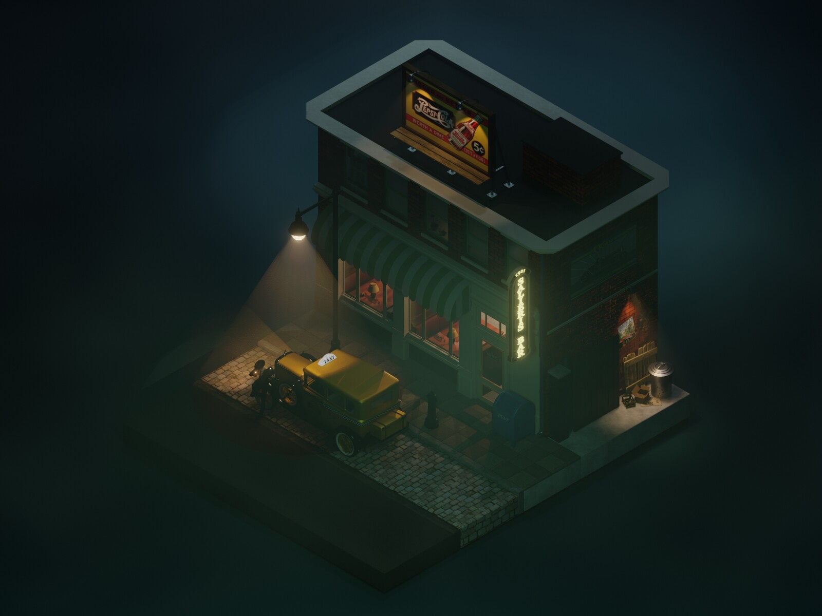 ArtStation - Mafia 2 Definitive Edition (isometric scene)