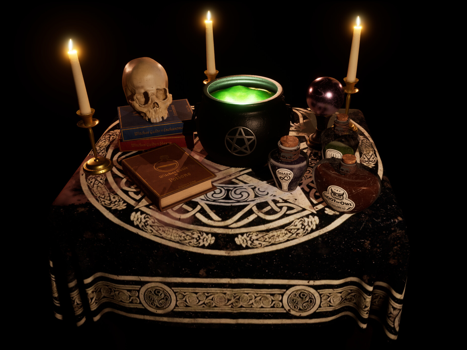 ArtStation - Spooky Witches Table