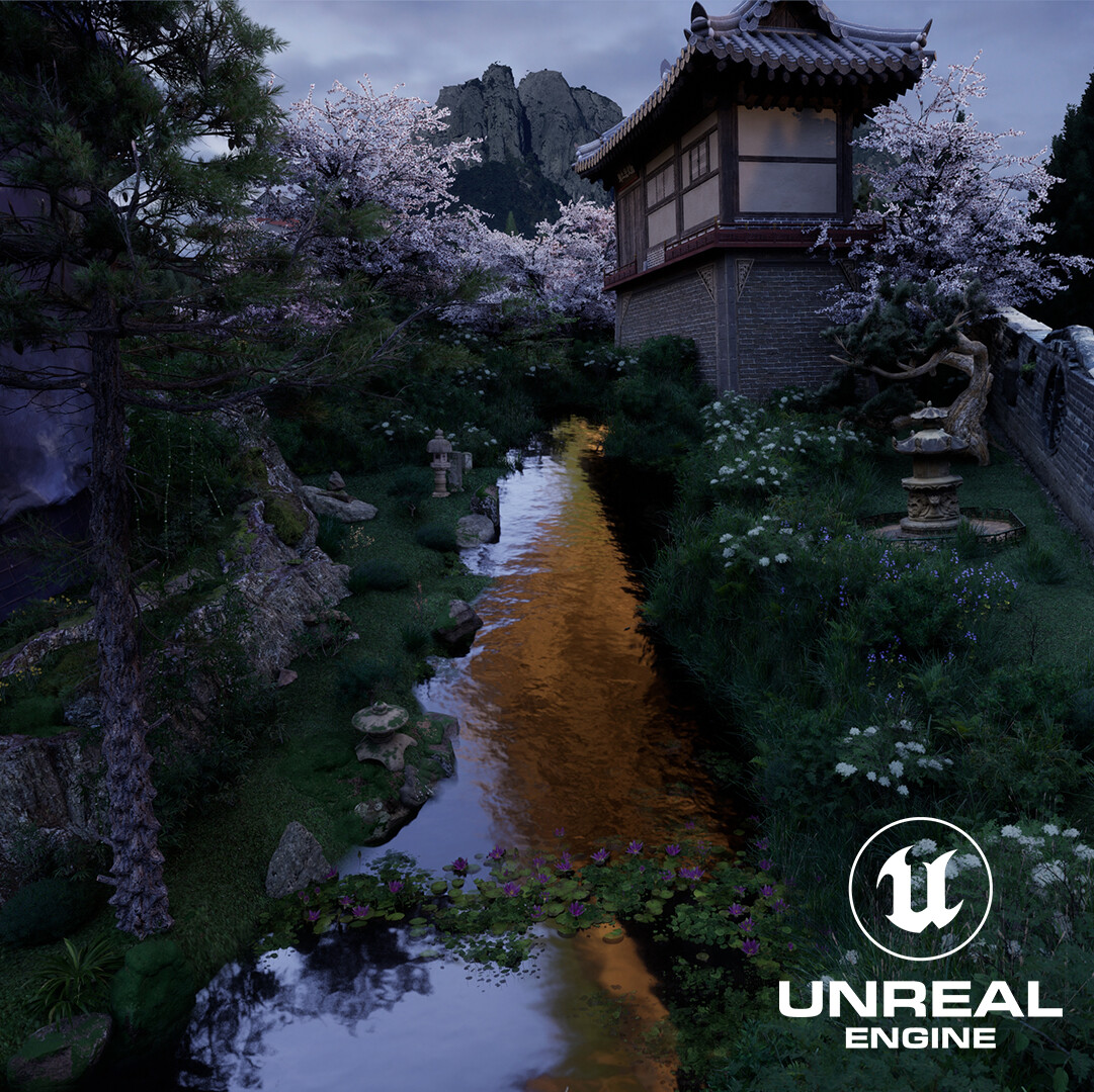 ArtStation - Japanese Tower Unreal Engine 5.3 Lumen Quixel