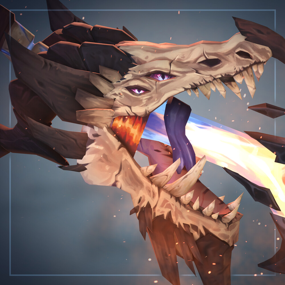 ArtStation - Dragon's Vengeance - Handpainted Piece