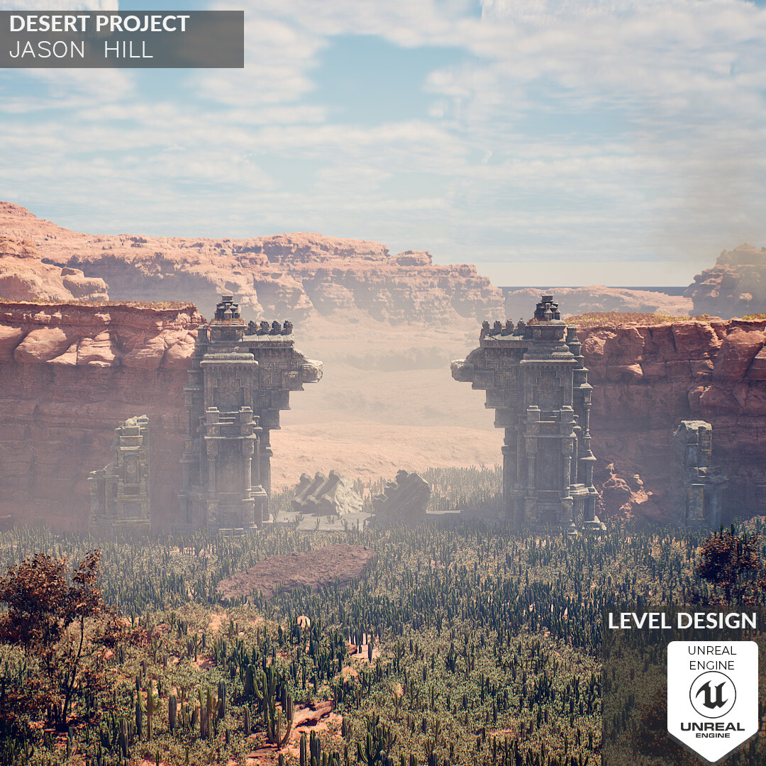 ArtStation - 3d level design - unreal engine 5 desert project juin 2024