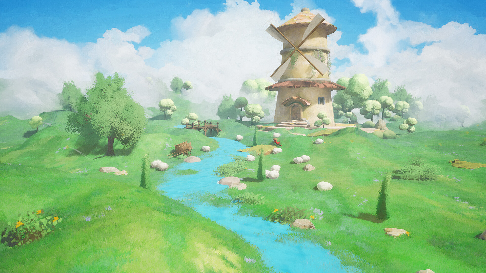 ArtStation - Stylized Windmill House