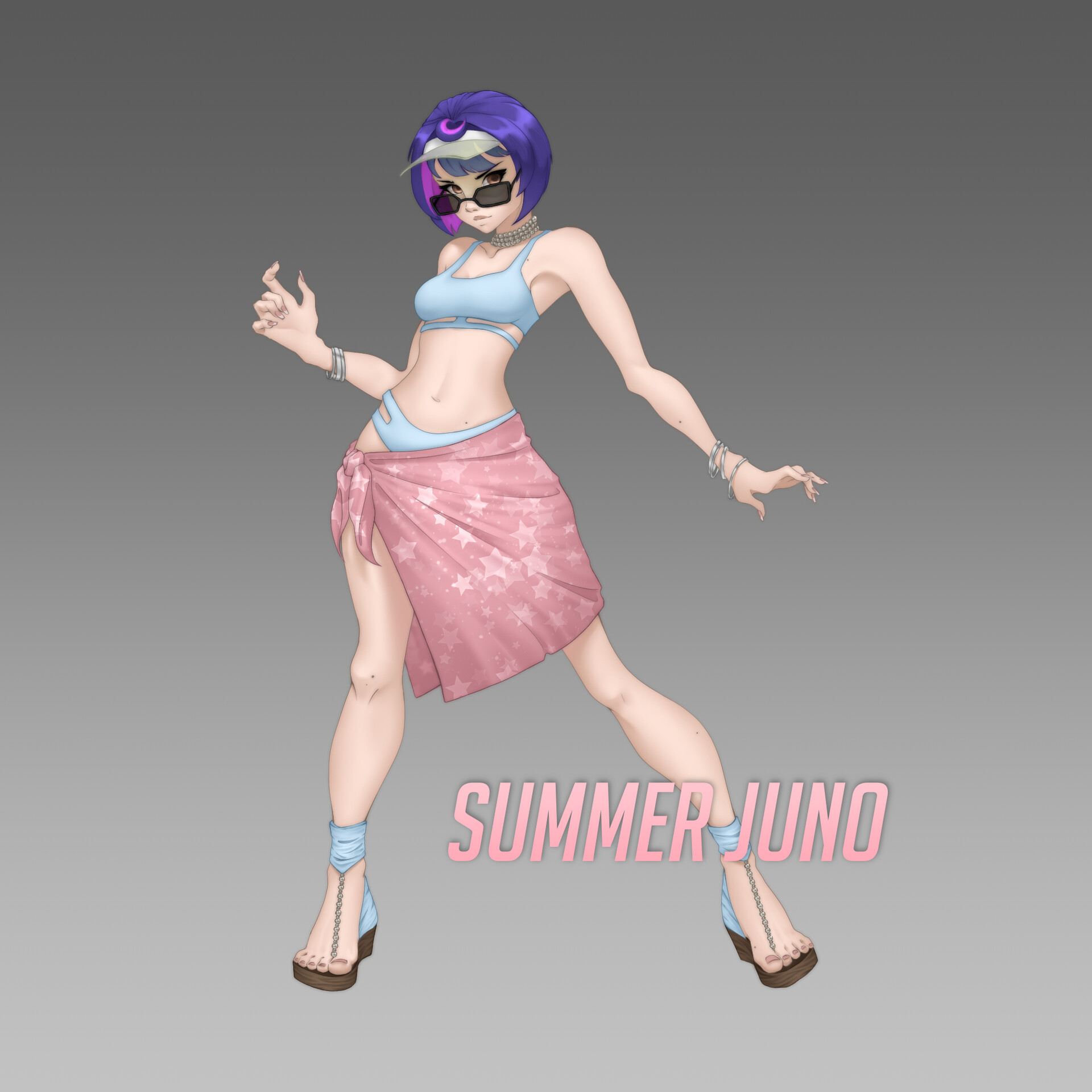 ArtStation - Summer Juno concept art - Overwatch fanart