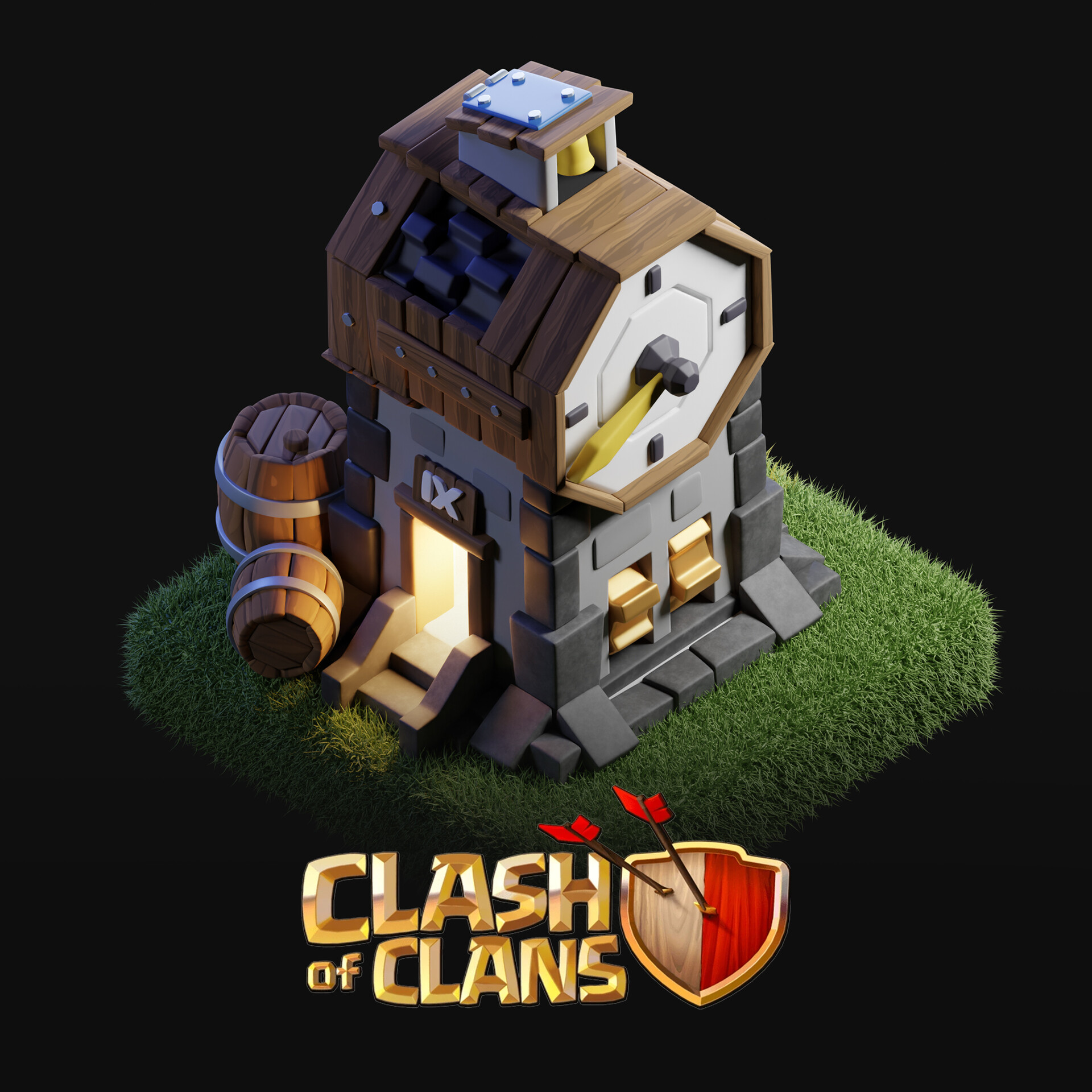 ArtStation - Clock Tower - Clash of clan