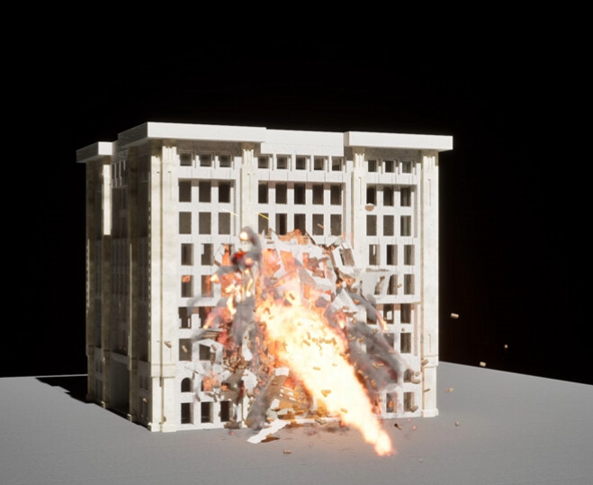 ArtStation - Building Destruction in UE5 using Chaos and Niagara VFX
