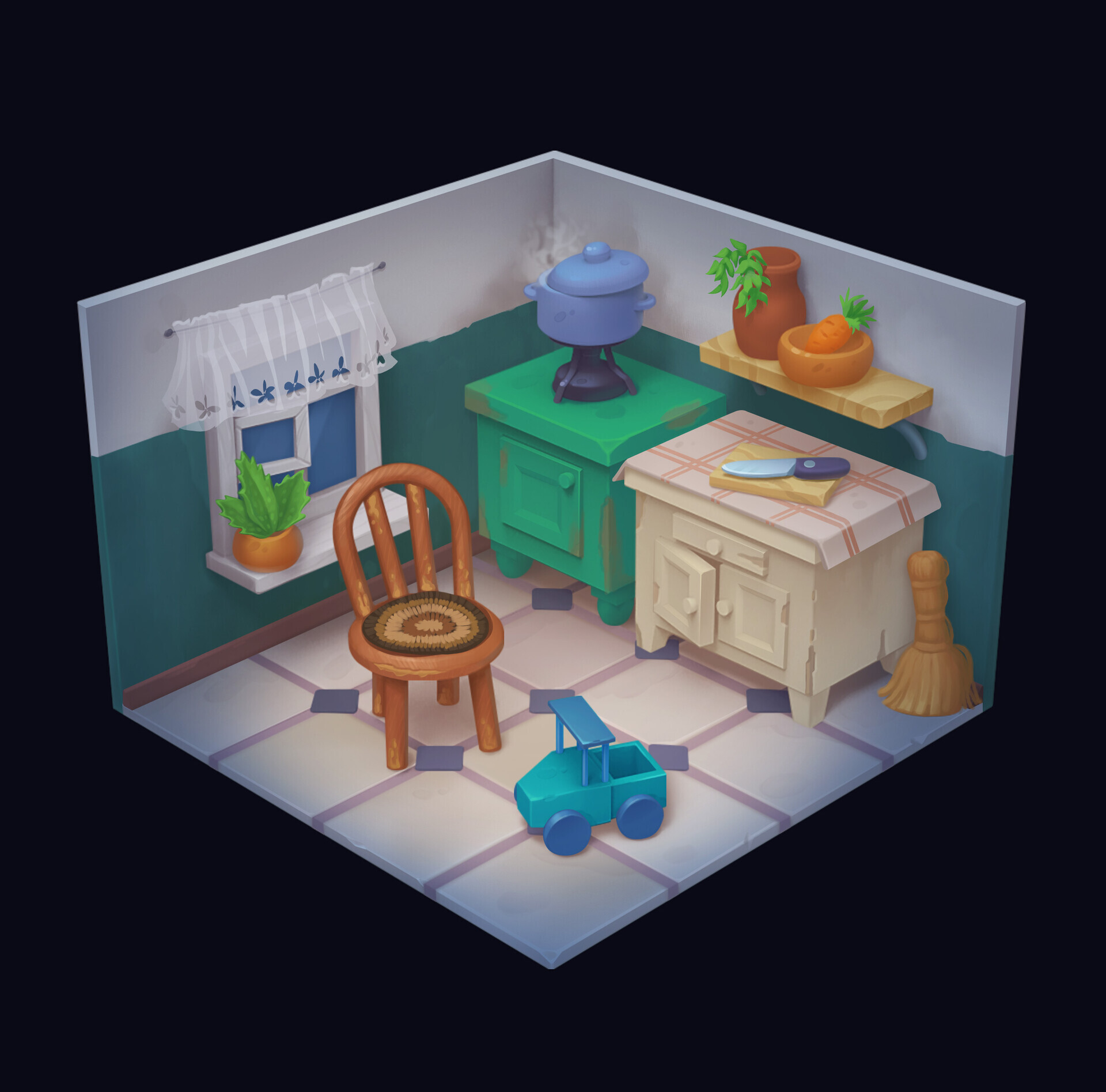 ArtStation - Soviet Kitchen