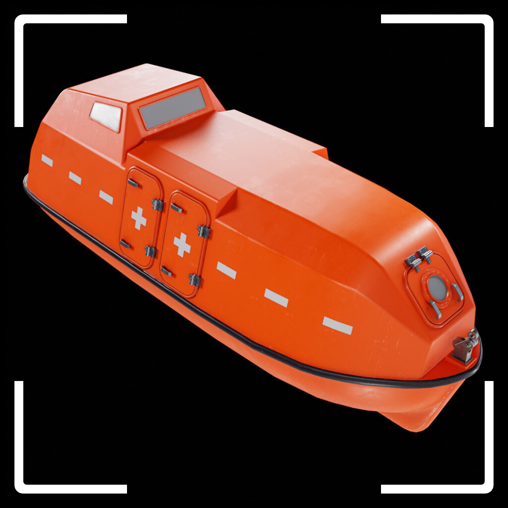 ArtStation - Royal Canadian Navy - Enclosed Lifeboat