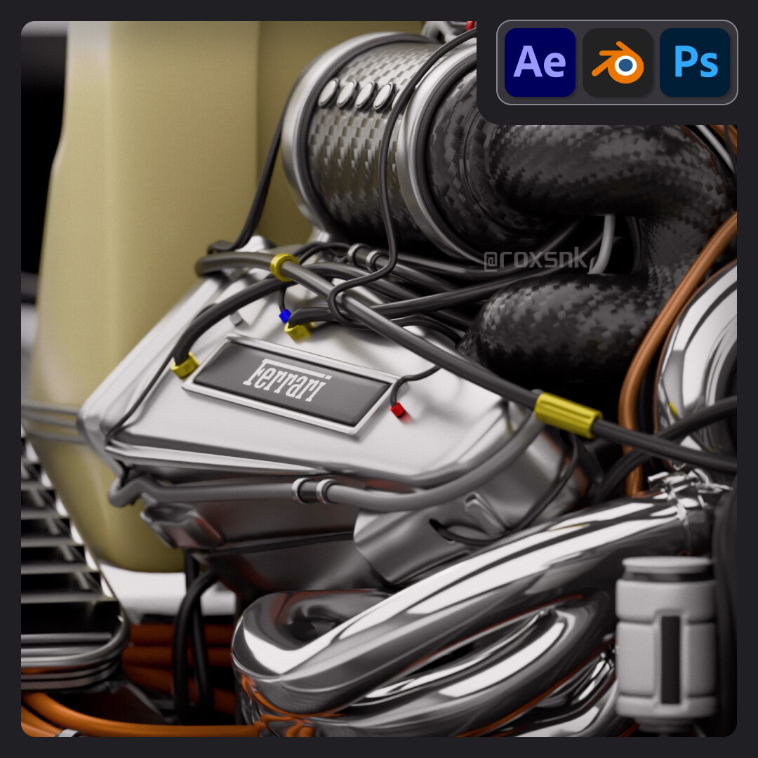 ArtStation - Ferrari F1 Engine