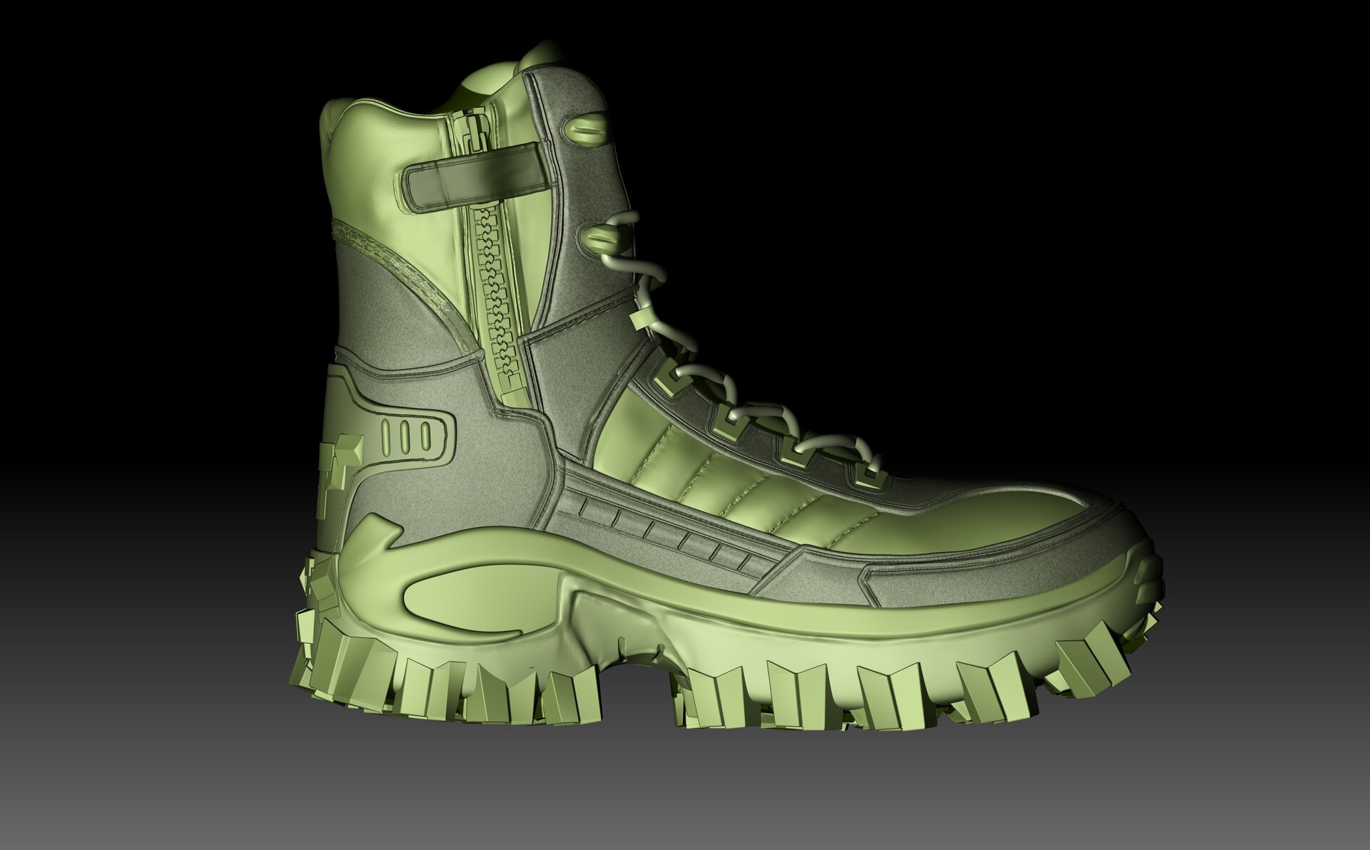 ArtStation - UNZHUO MAKE - Military Boots