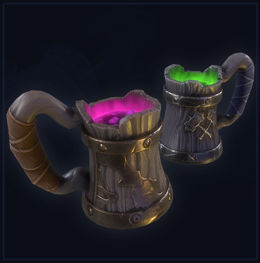 ArtStation - Stylized Mugs. Game Ready