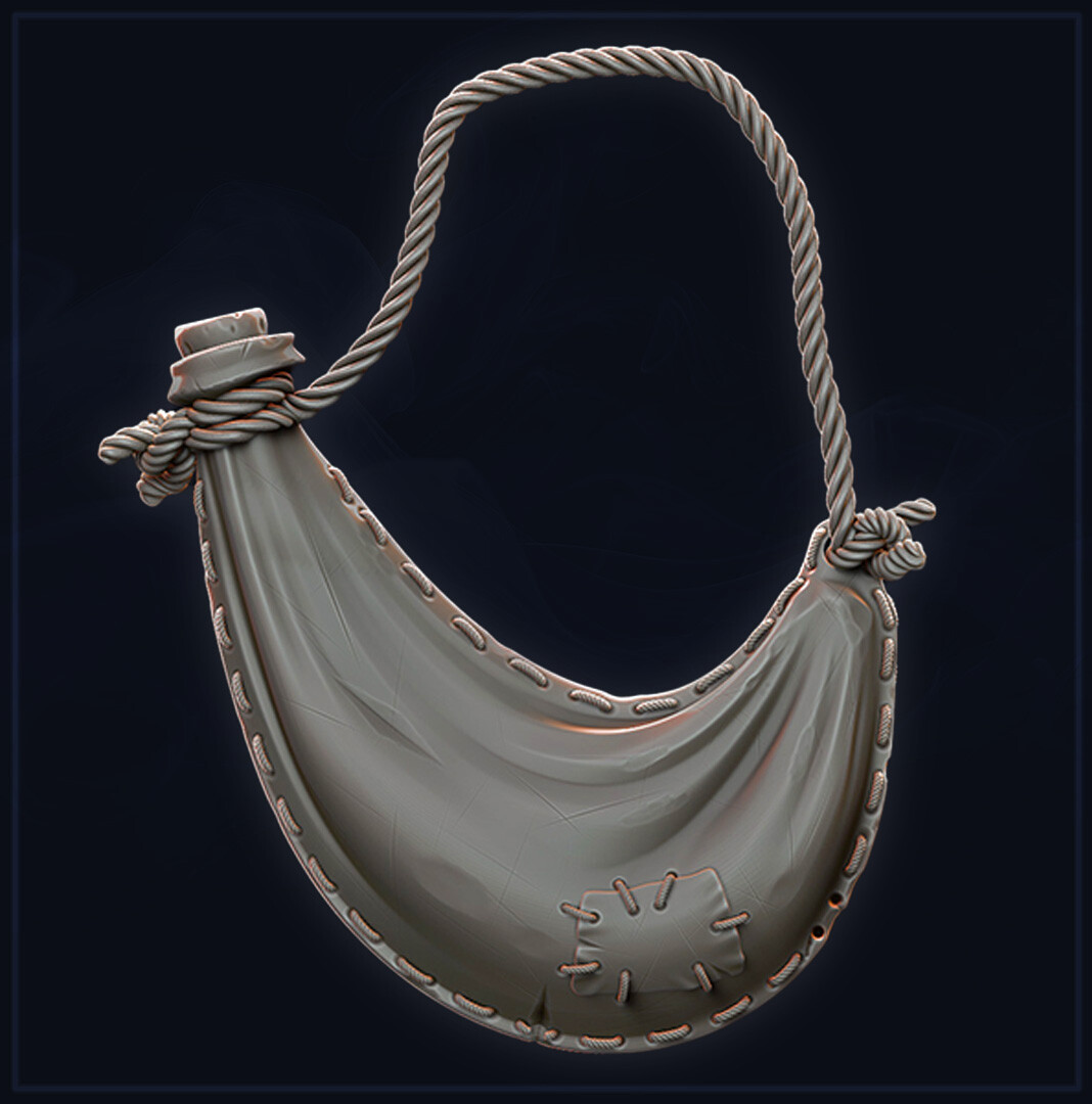 ArtStation - Stylized Waterskin