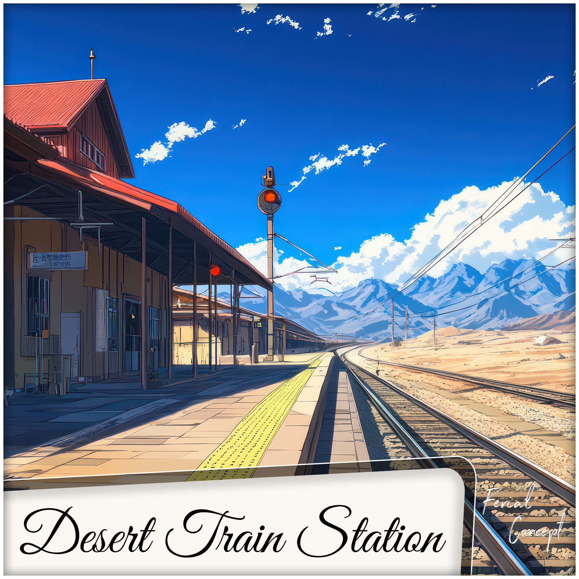 ArtStation - 🔹200 Desert Train Station - Anime Concept Reference Image ...