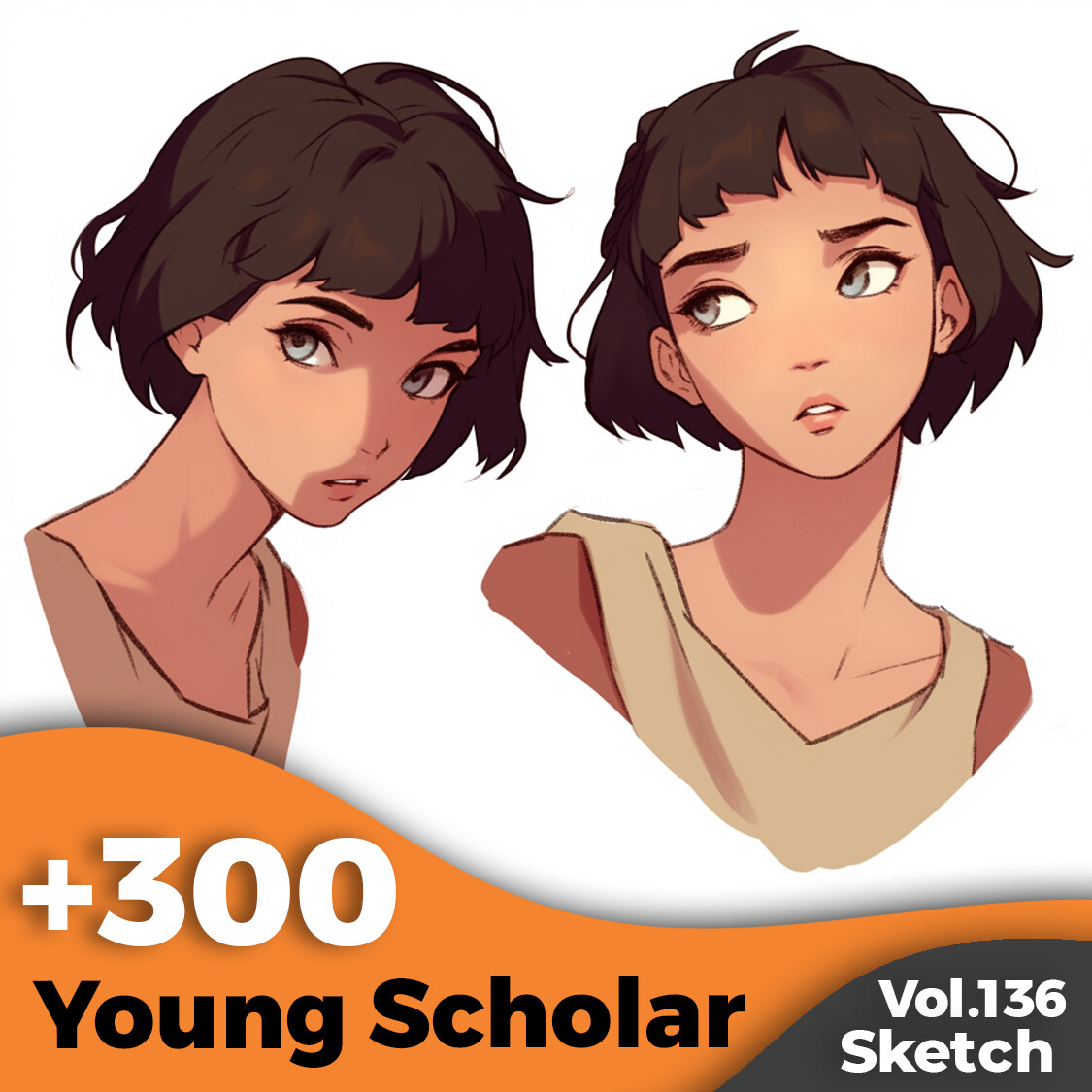 ArtStation - +300 Young Scholar Sketch Reference(4k)