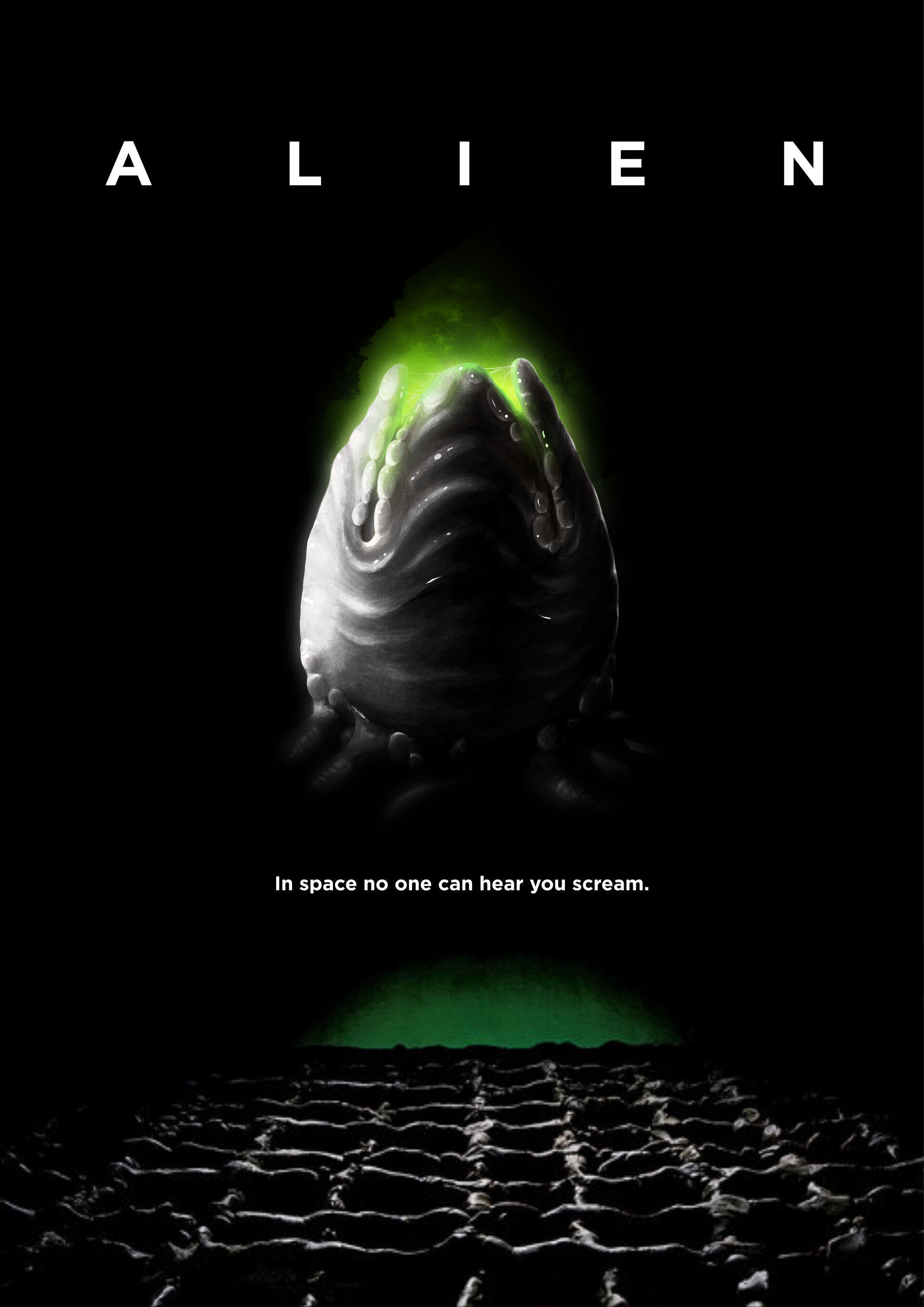 ArtStation - Alien Poster but with the Ovomorph