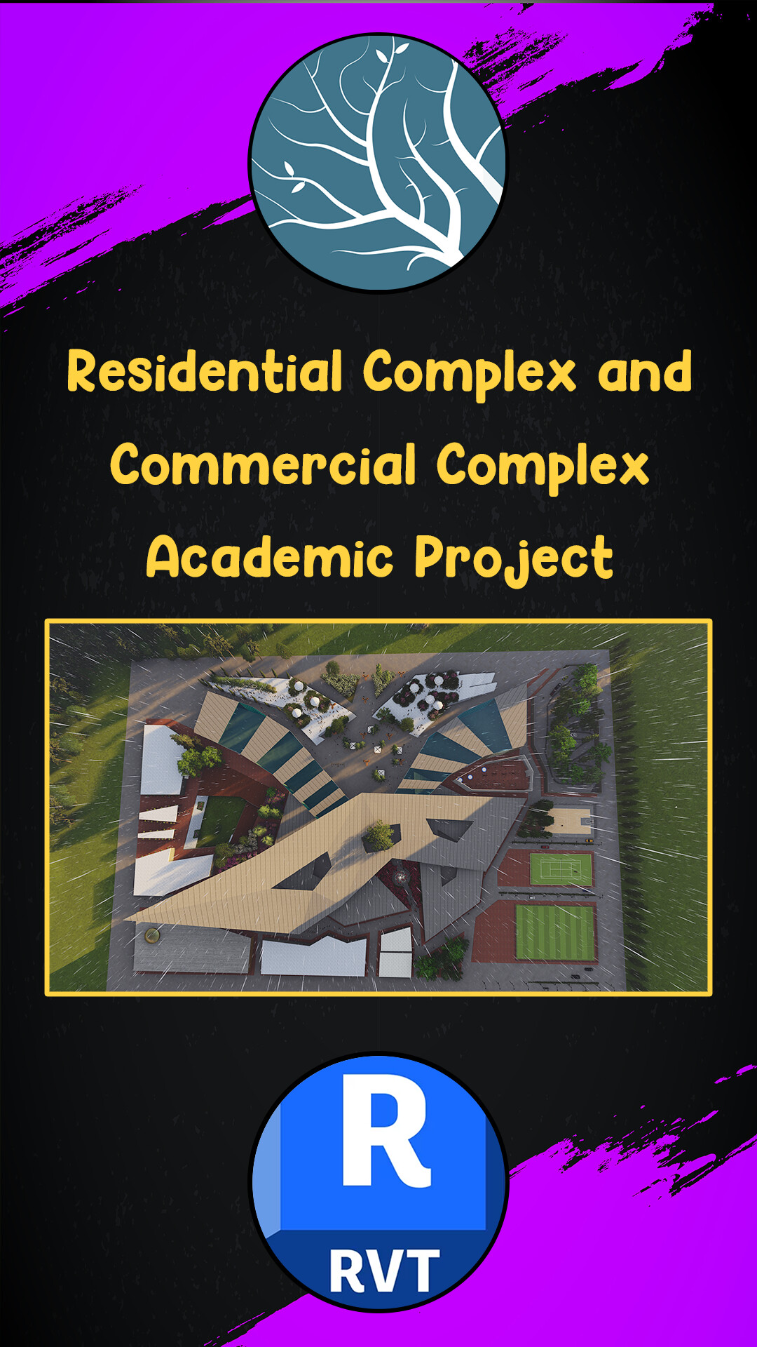 ArtStation - Residential Complex and Commercial Complex | Academic Project (2018)