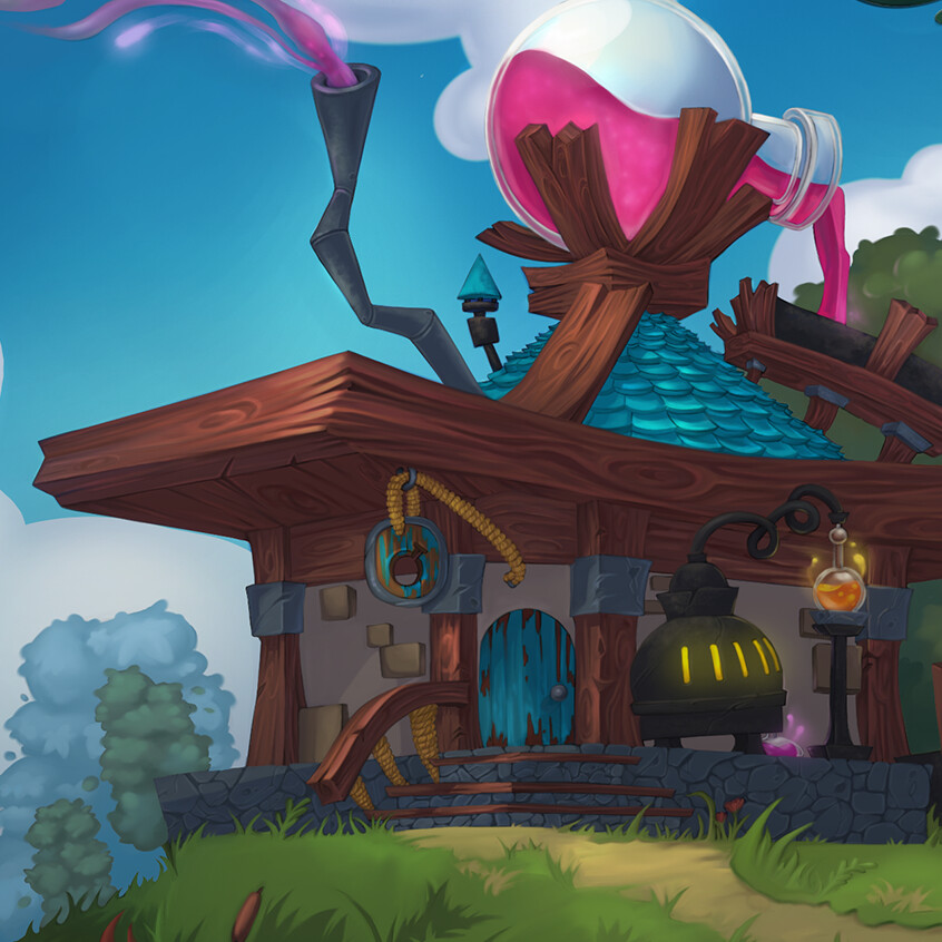 ArtStation - Alchemist house - illustration