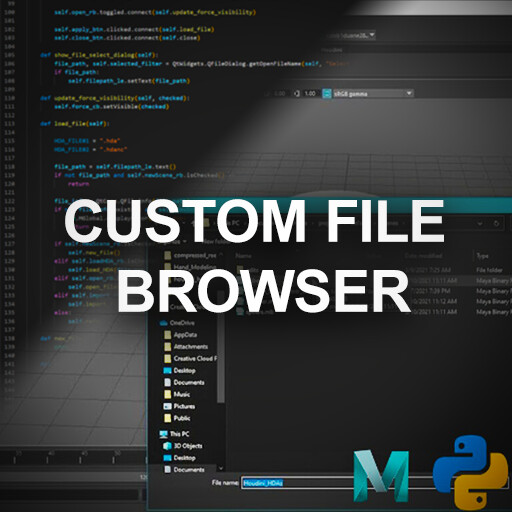 ArtStation - Custom File Browser for Maya (HDA compatible)